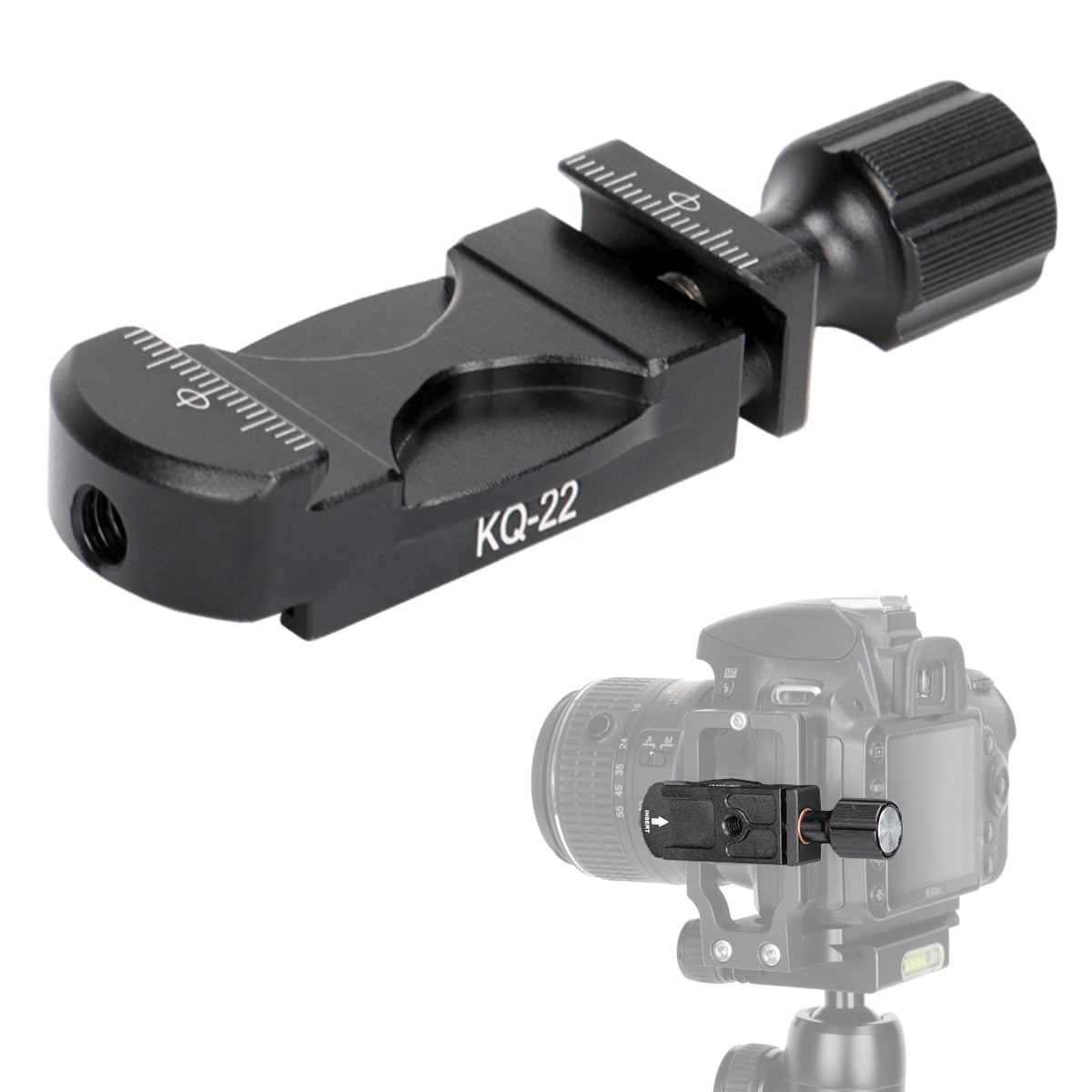 Universal Quick Release Clamp with Cold Shoe Mount Adapter and 1/4 ...
