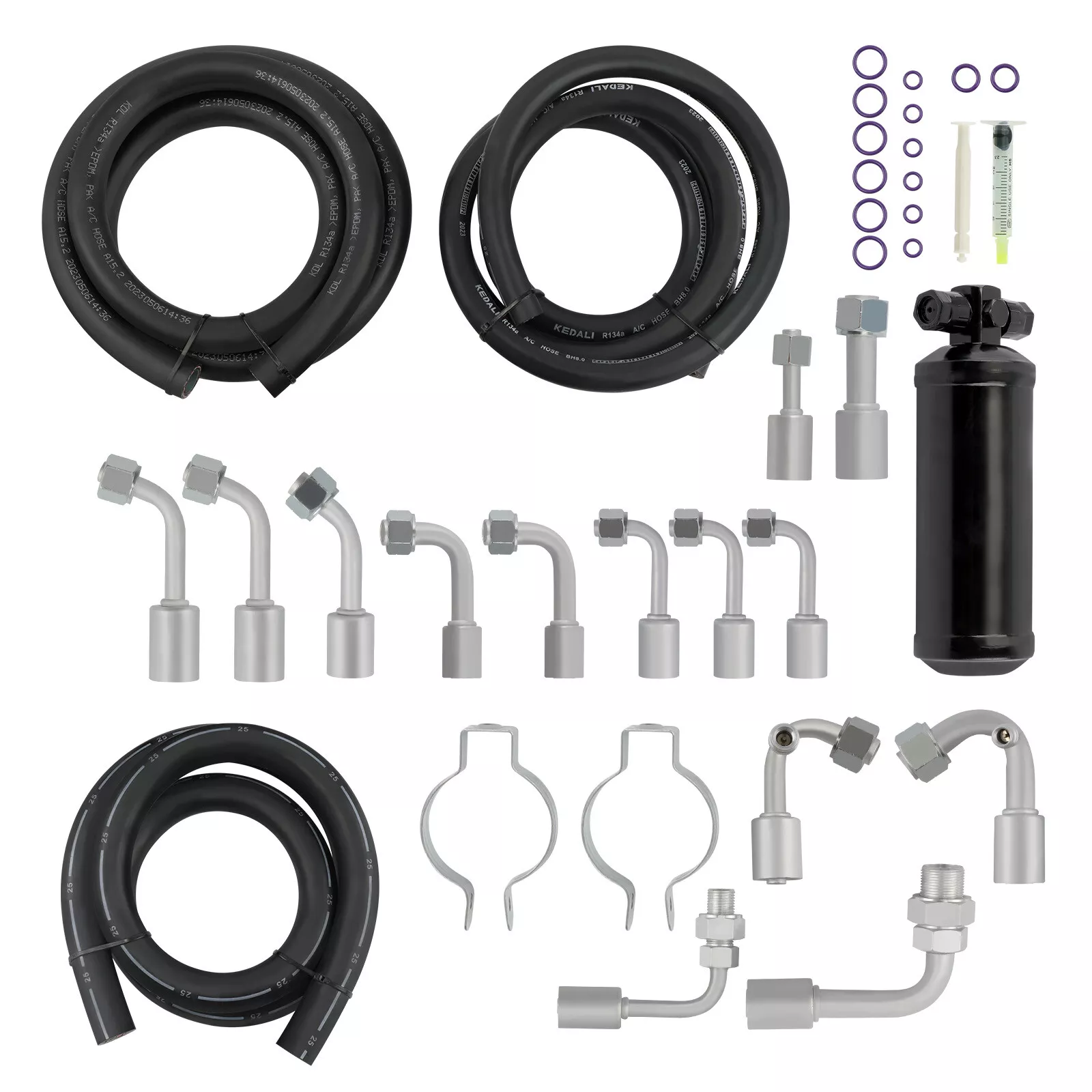 Universal R134a AC Hose Kit with O-Ring Fittings - Complete Air ...