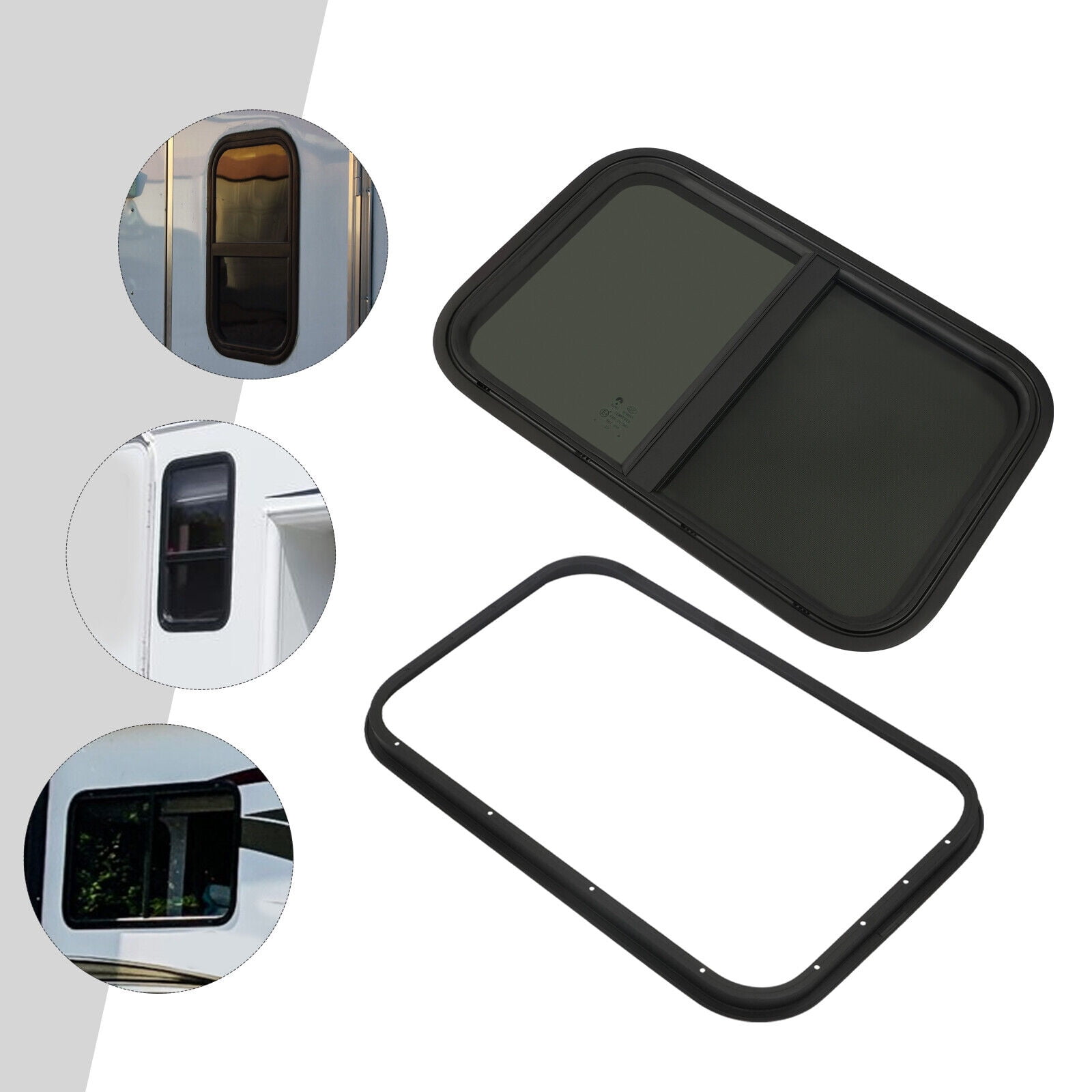 Universal RV camper Teardrop Cargo Horizontal Trailer Window 24x15 inch ...