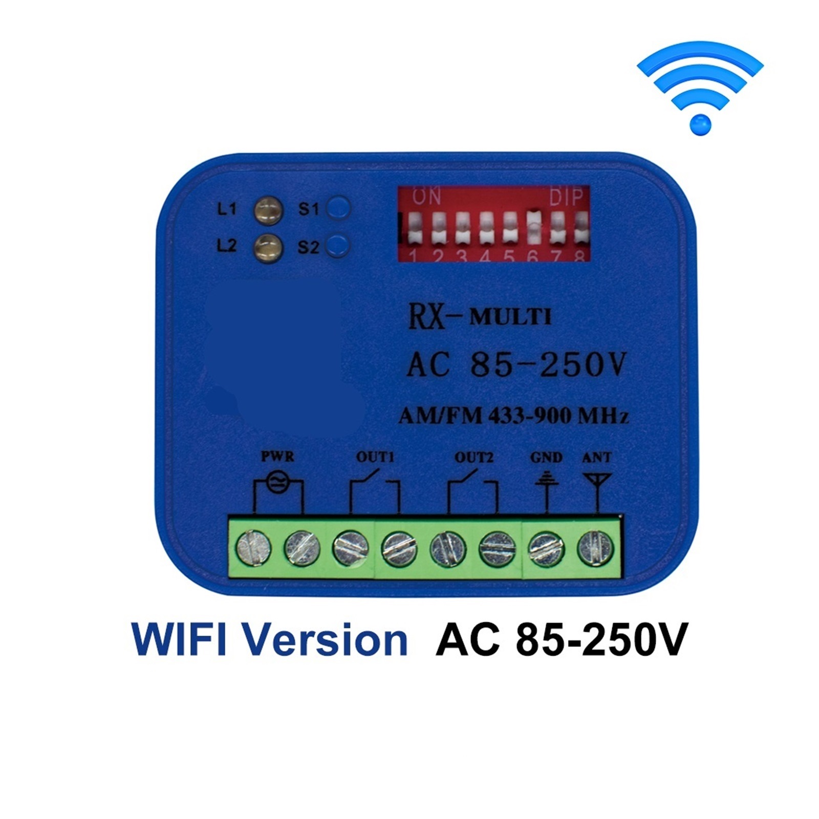 Universal RX Multi WIFI Garage Door Remote Control Receiver 2CH ...