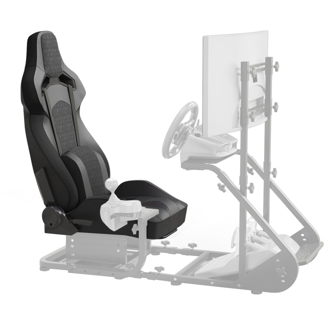 Universal Racing Simulator Cockpit with Reclining Bucket Seat ...