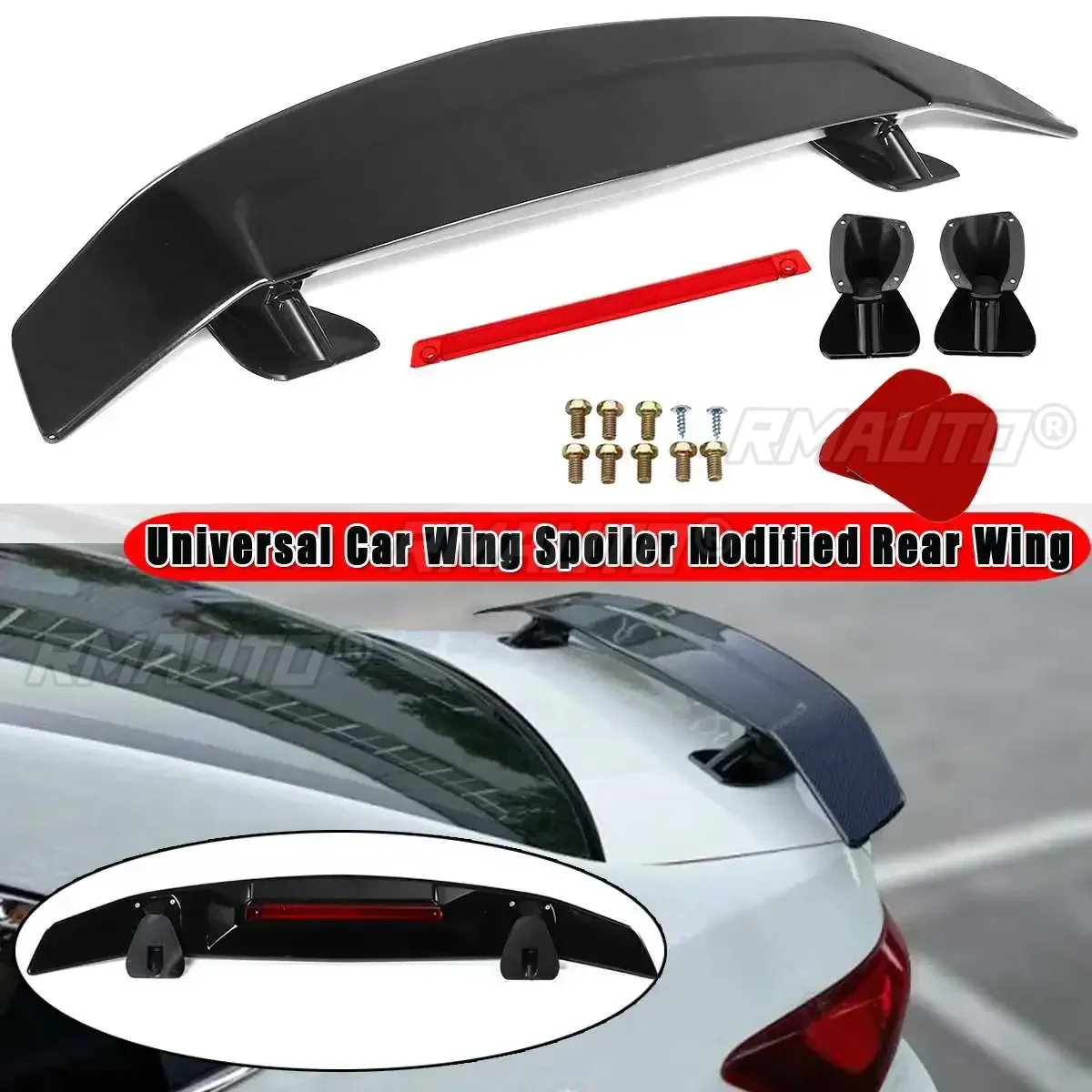 Universal Racing Sport Rear Trunk Boot Lid Car Spoiler Lip Wing For ...