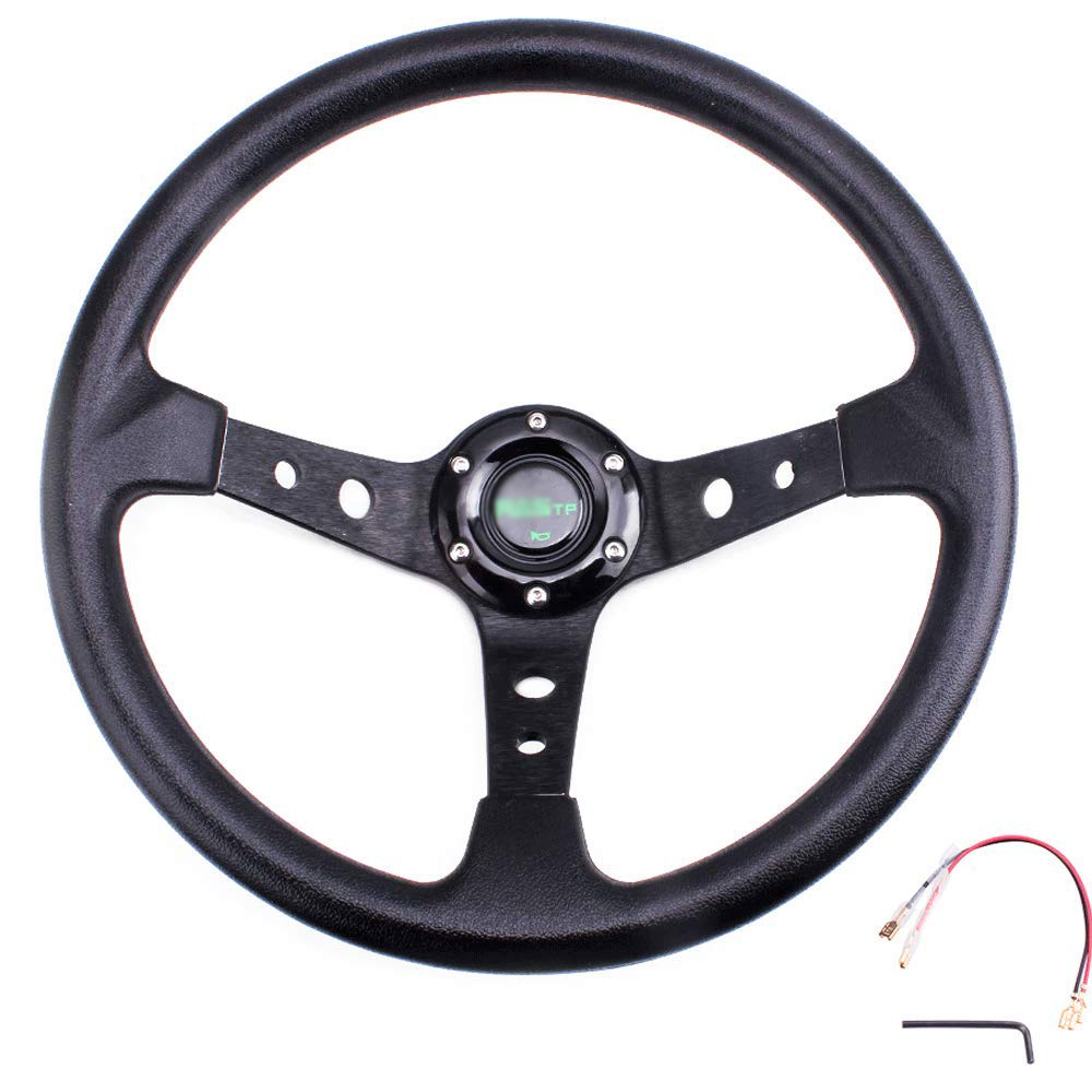 Universal Racing Steering Wheel Drifting Deep Dish Steering Wheel 13.8 ...