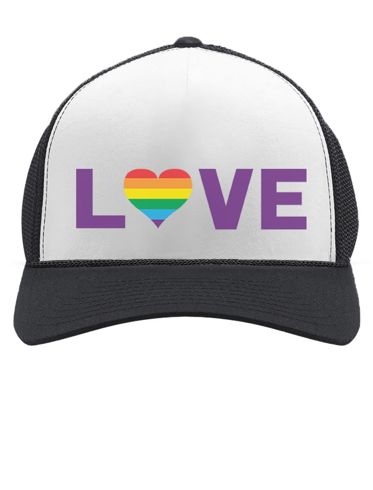 Universal Rainbow Pride Cap | LGBTQ+ Supportive Mesh Trucker Hat ...