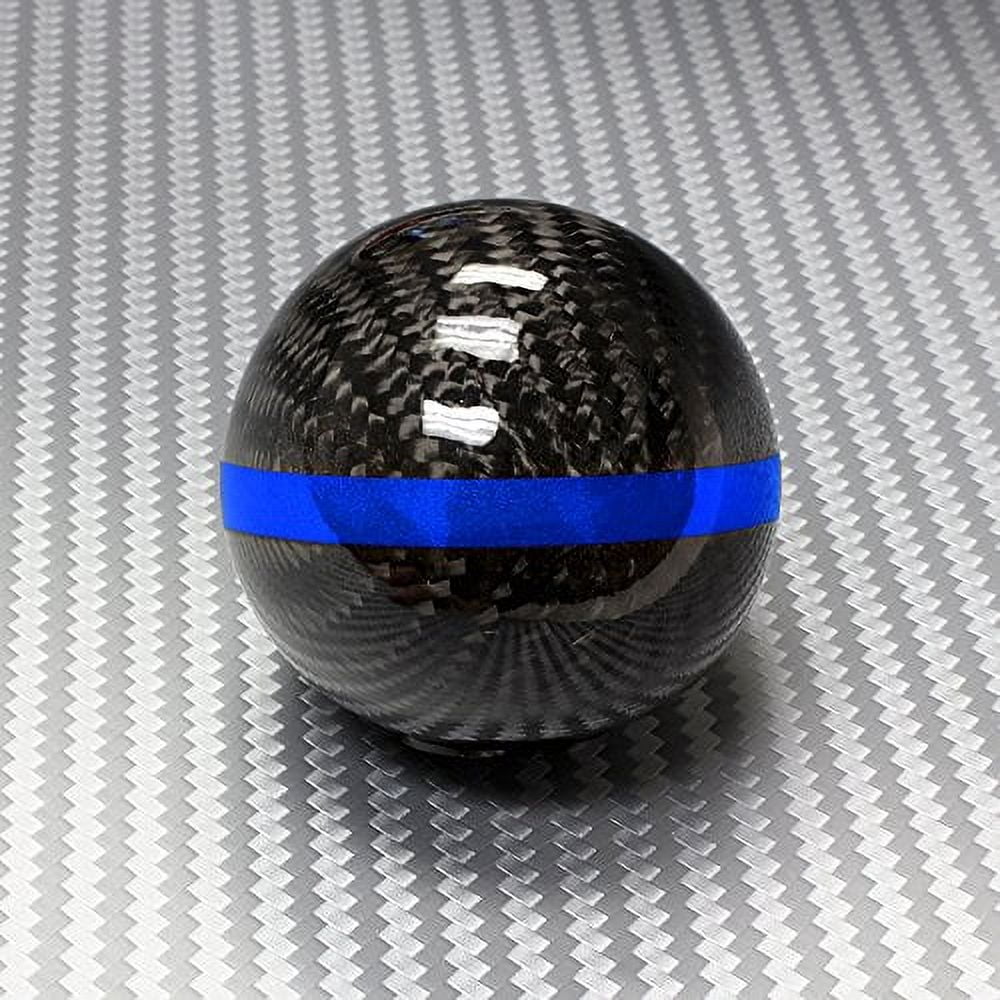 Universal Real Carbon Fiber Ball Manual Gear Shift Shifter Knob W/Blue ...