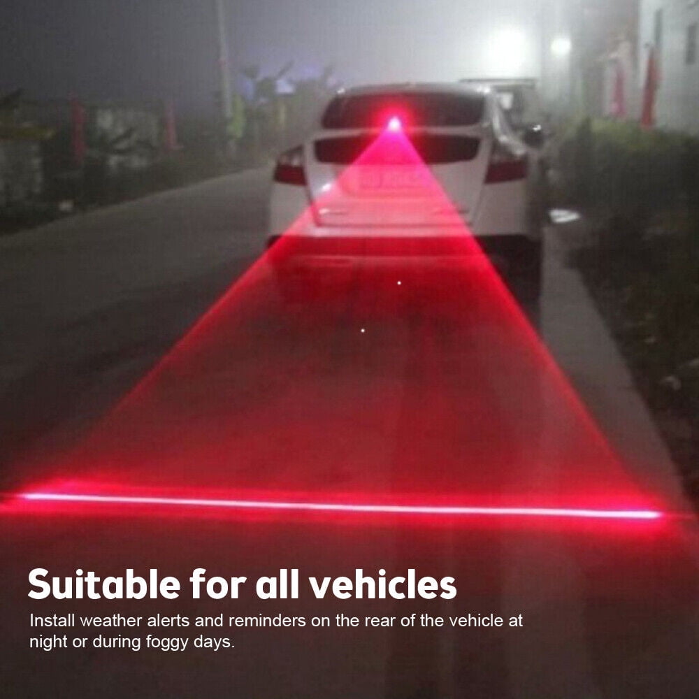 Universal Rear Laser Warning Light - Foggy Weather Car Safety Light ...