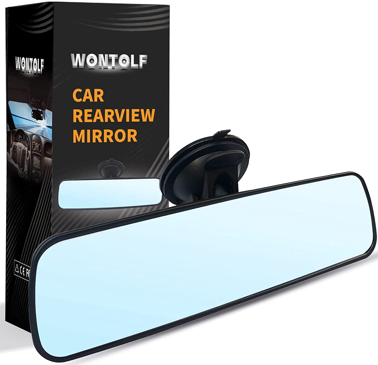 Universal Rear View Mirror with Suction Cup - Anti-Glare Interior ...