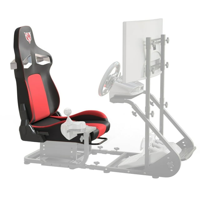 Universal Reclinable Racing Simulator Seat with Adjustable Slide Base ...