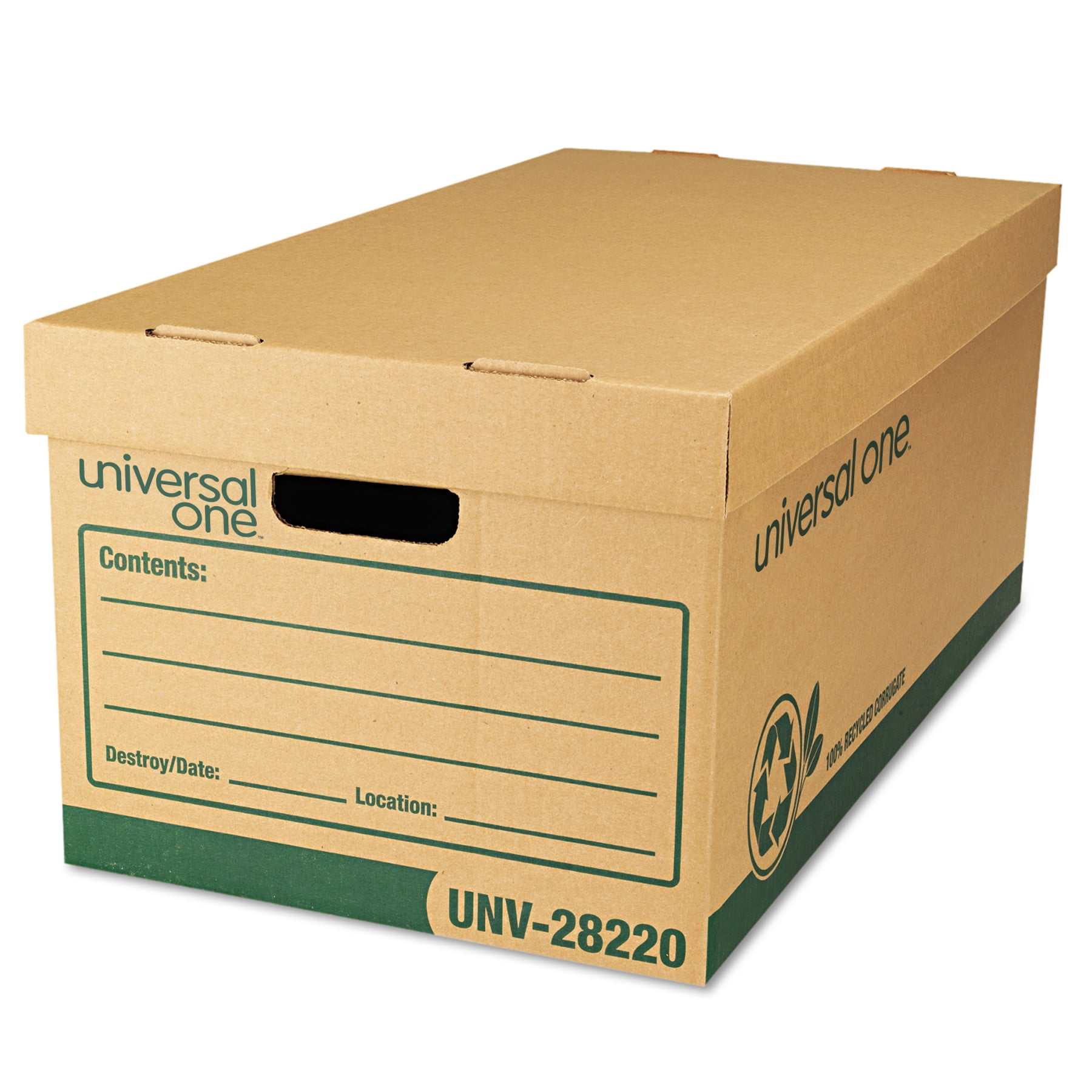Universal Recycled Record Storage Box, Letter/Legal, 12" x 24" x 10 ...