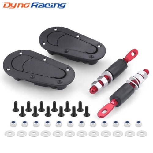 Universal Red Car Flush Mount Quick Release Hood Latch Pin No Key ...