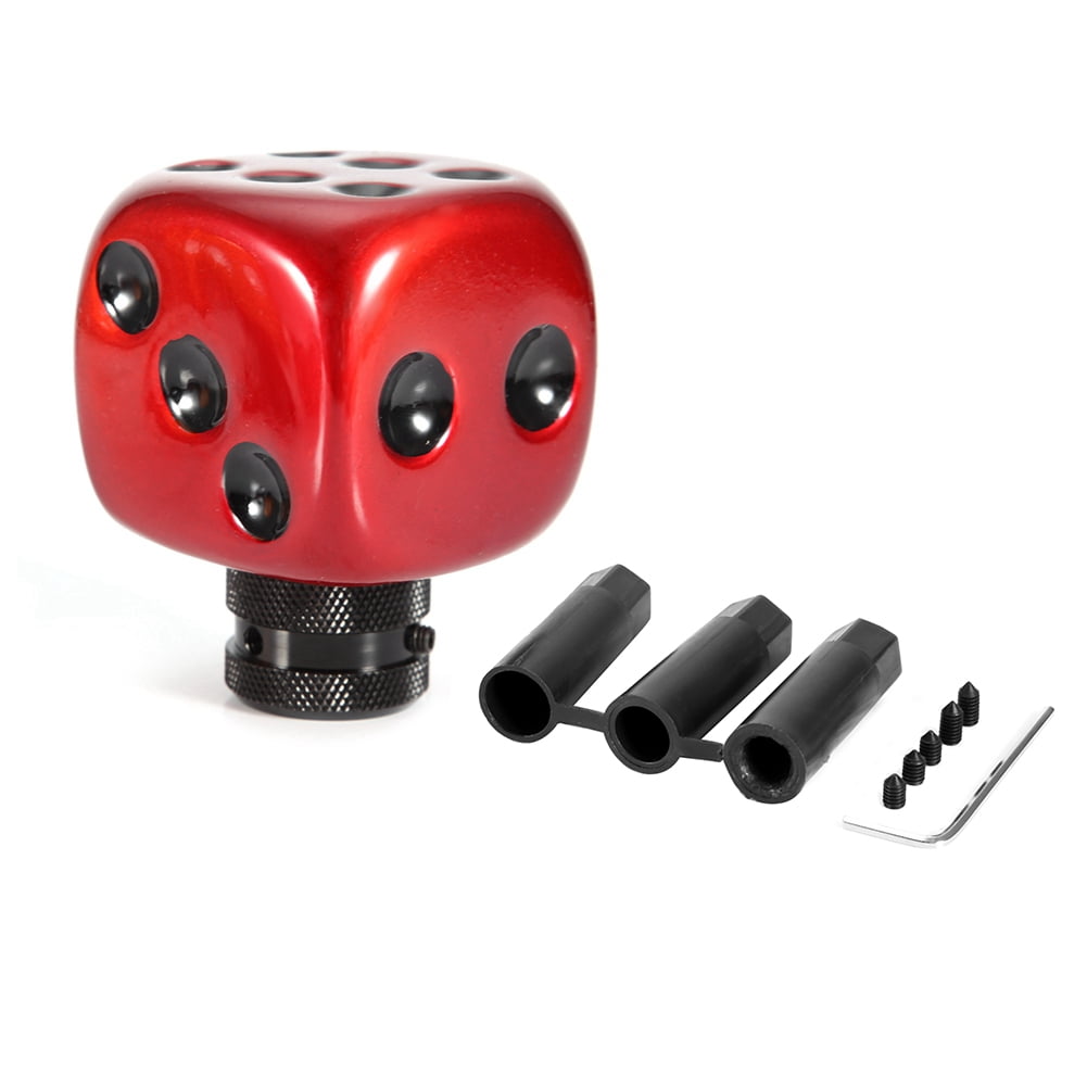 Universal Red Car Gear Shift Knob Stick Lever Shifter Modified Dice - Walmart.com