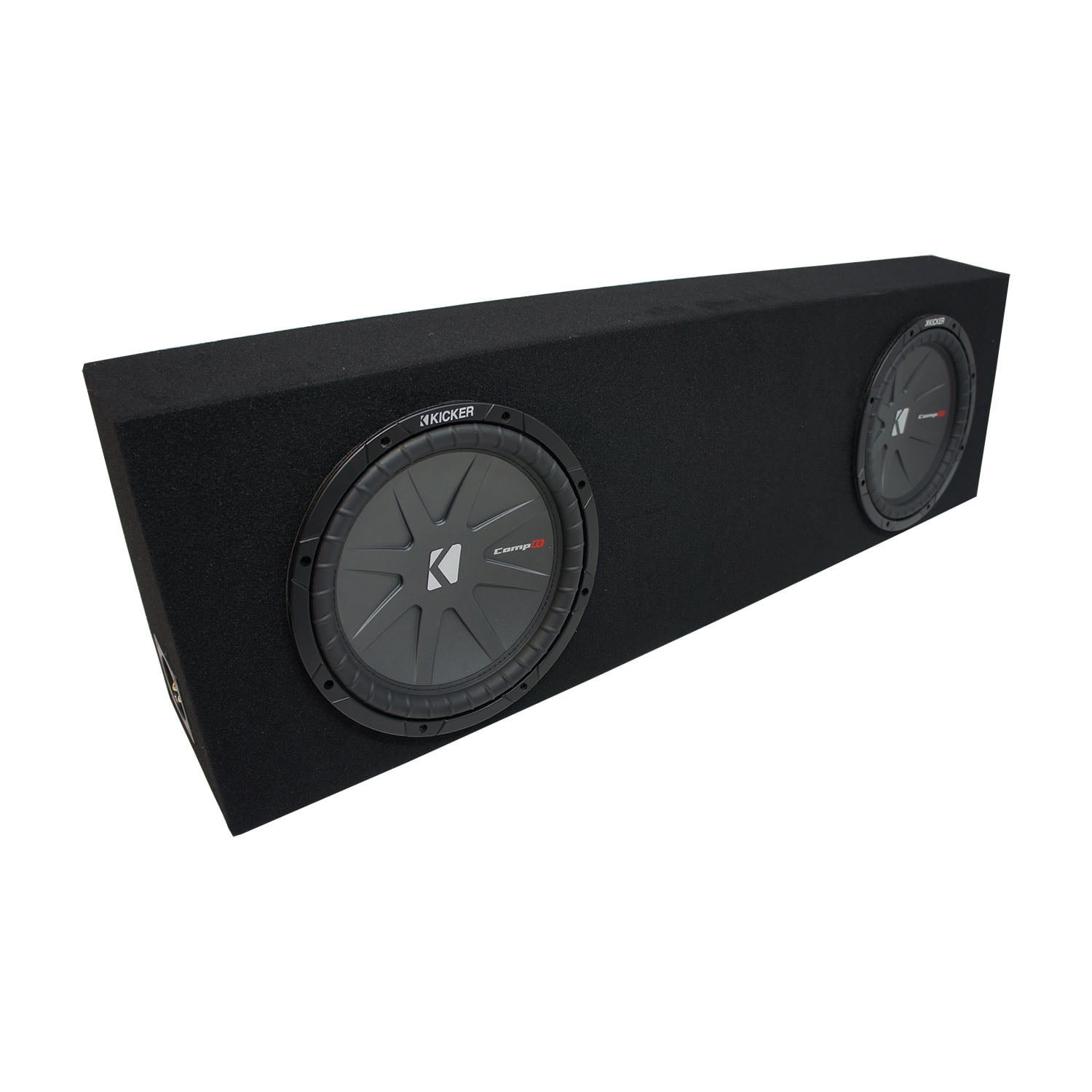 Universal Regular Cab Truck Kicker CompR CWR12 Dual 12" Black Sub Box ...