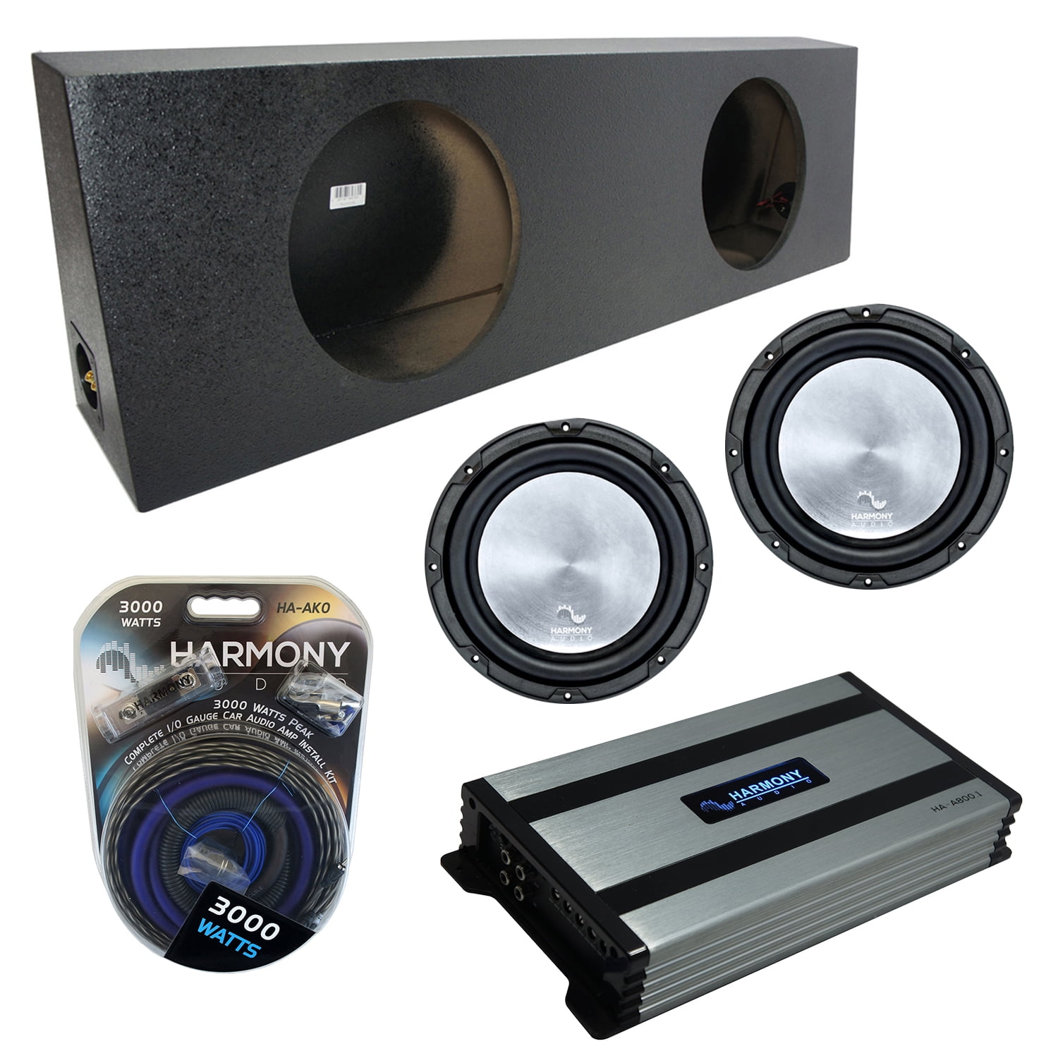 Universal Regular Standard Cab Harmony A122 Dual 12" Rhino Sub Box & HA ...