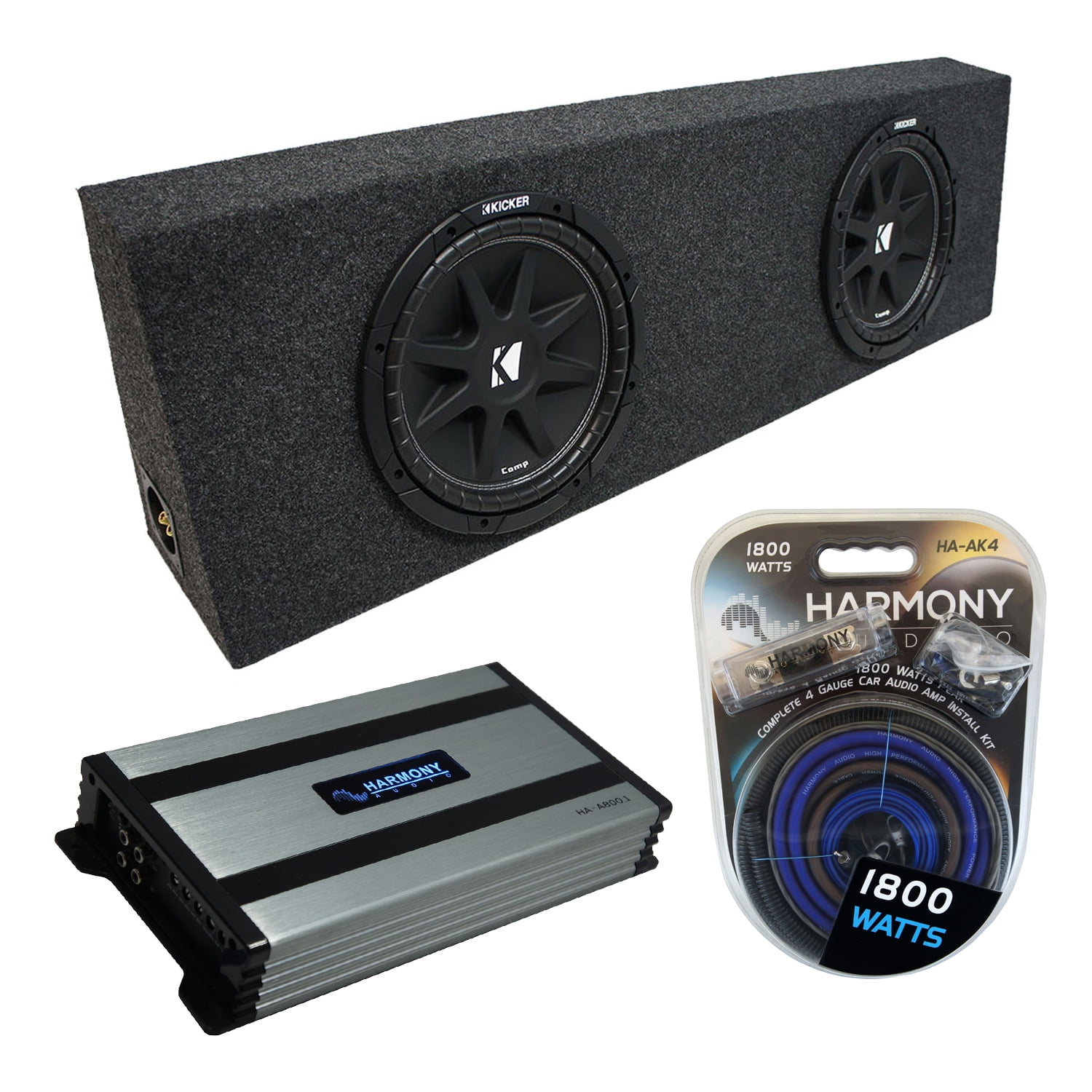 Harmony Accessory Master Kicker Comp C10 Dual 10" Sub Box Enclosure ...