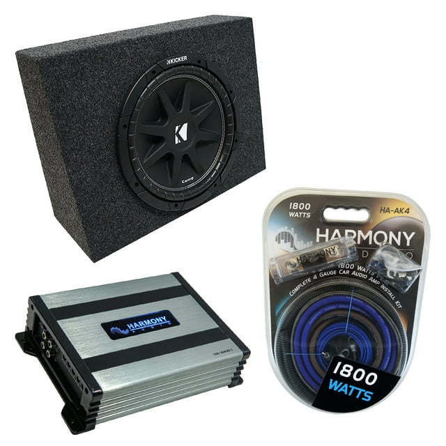 Kicker Comp C12 Single 12" Subwoofer Enclosure for Universal Standard ...