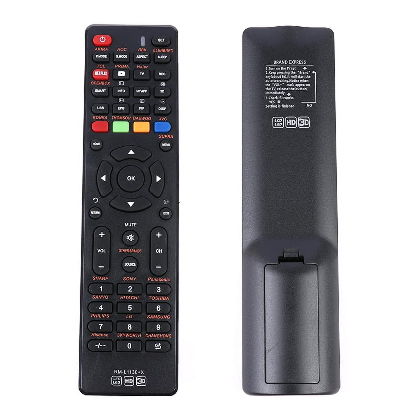 Universal Remote Control RM-L1130+X For All Brand Tv Smart Tv Remote ControlAAL - Walmart.com