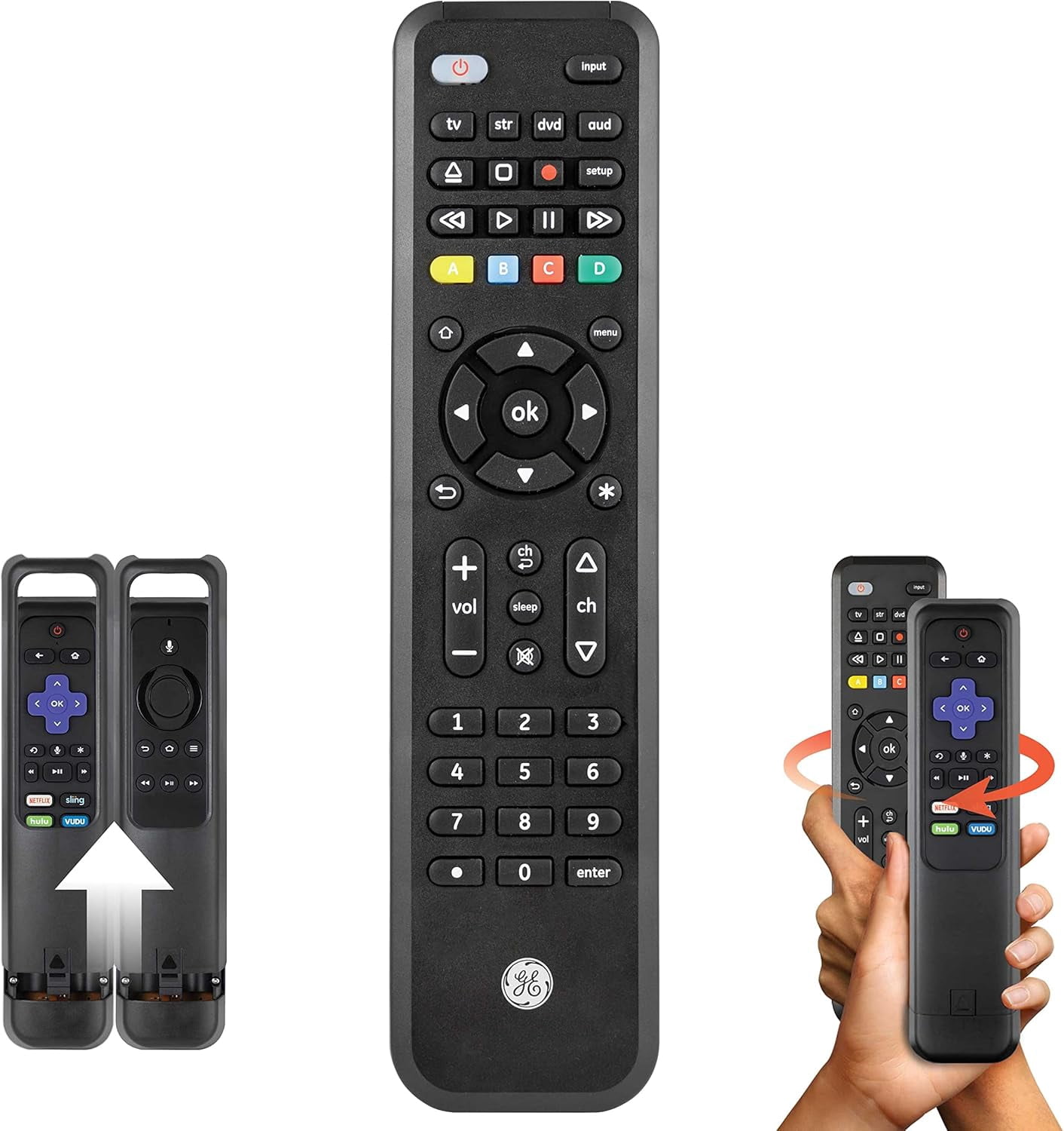 Universal Remote Control with or Fire TV Streaming Remote Compartment ...