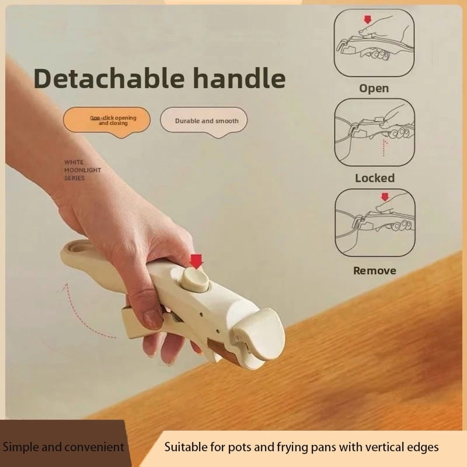 Universal Removable Handle for Pots and Pans - Durable Cookware Handle ...