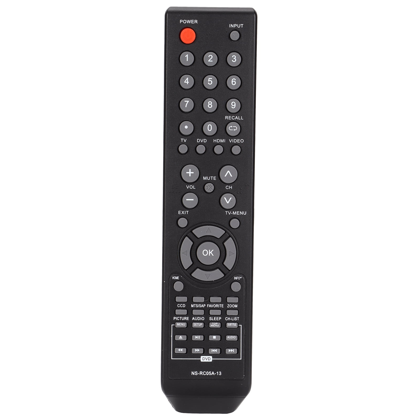 Universal Replacement Battery-Powered Remote Control for TV & DVD, NS ...