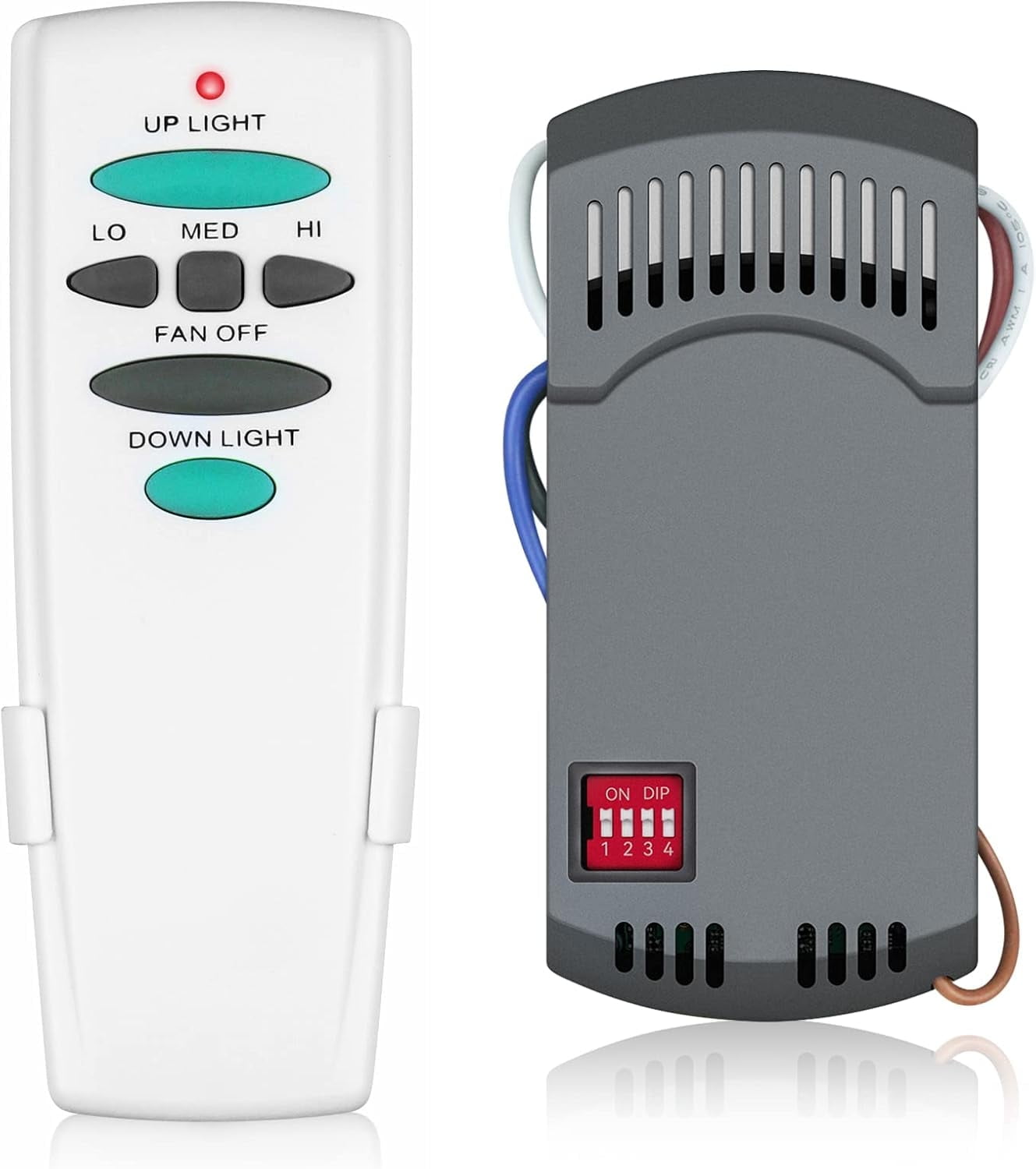 Universal Replacement Ceiling Fan Remote Control Kit with Up/Down Light ...