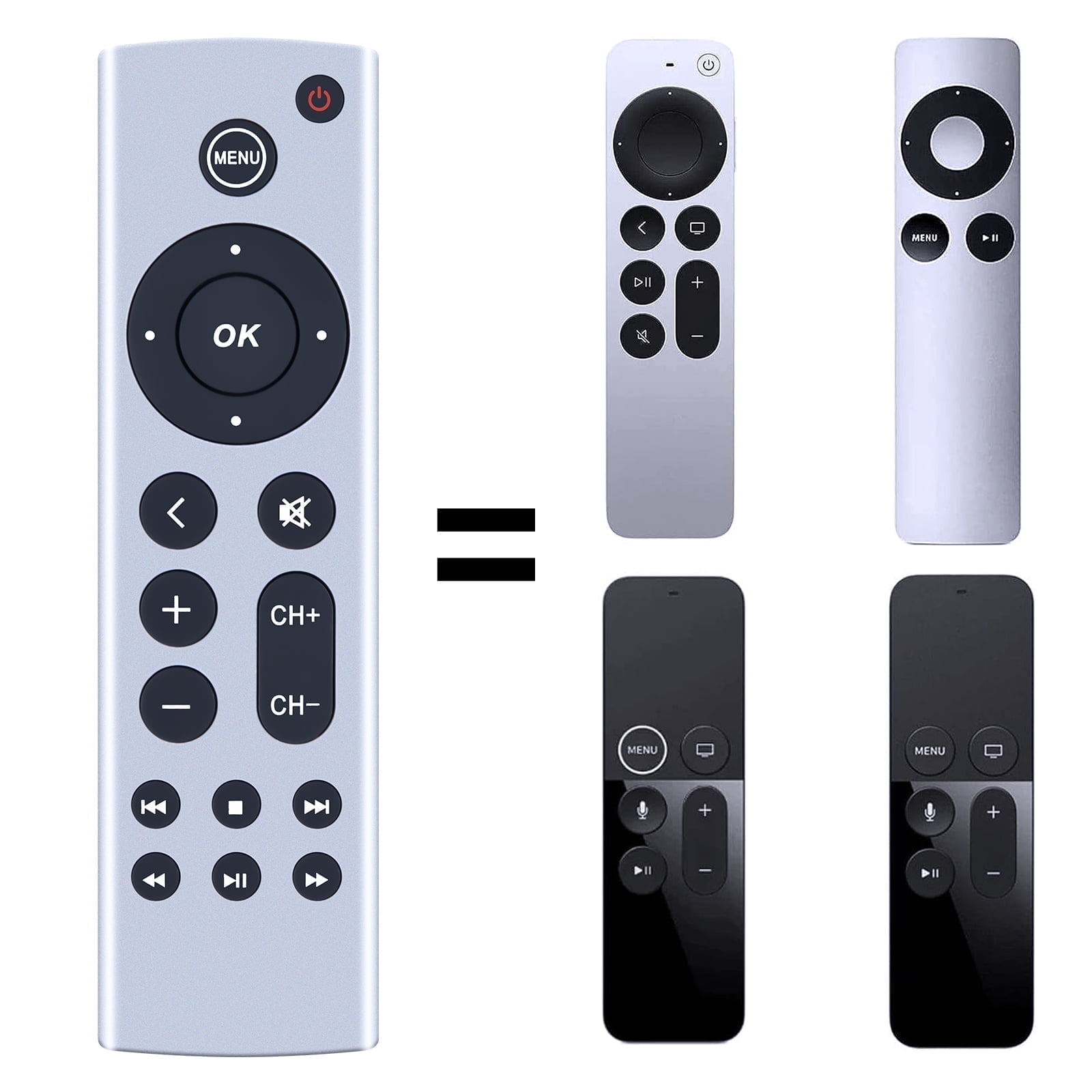 TCNOUMT Universal Remote Control for Apple TV 4K HD A1294 A1218 A1378 ...