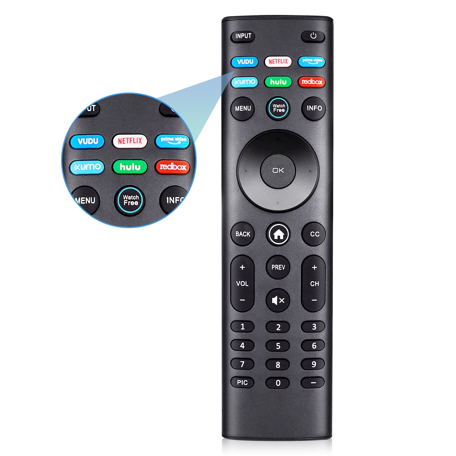 Universal Replacement Remote Control Compatible With Vizio Led Lcd Hd
