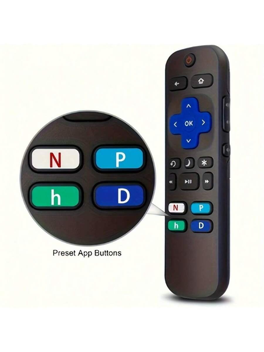 Universal Replacement Remote For Roku TVs - Compatible With Hisense/Onn ...