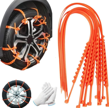 Universal Reusable Anti-skid Nylon Tire Chains, 80pcs Snow Temporary ...