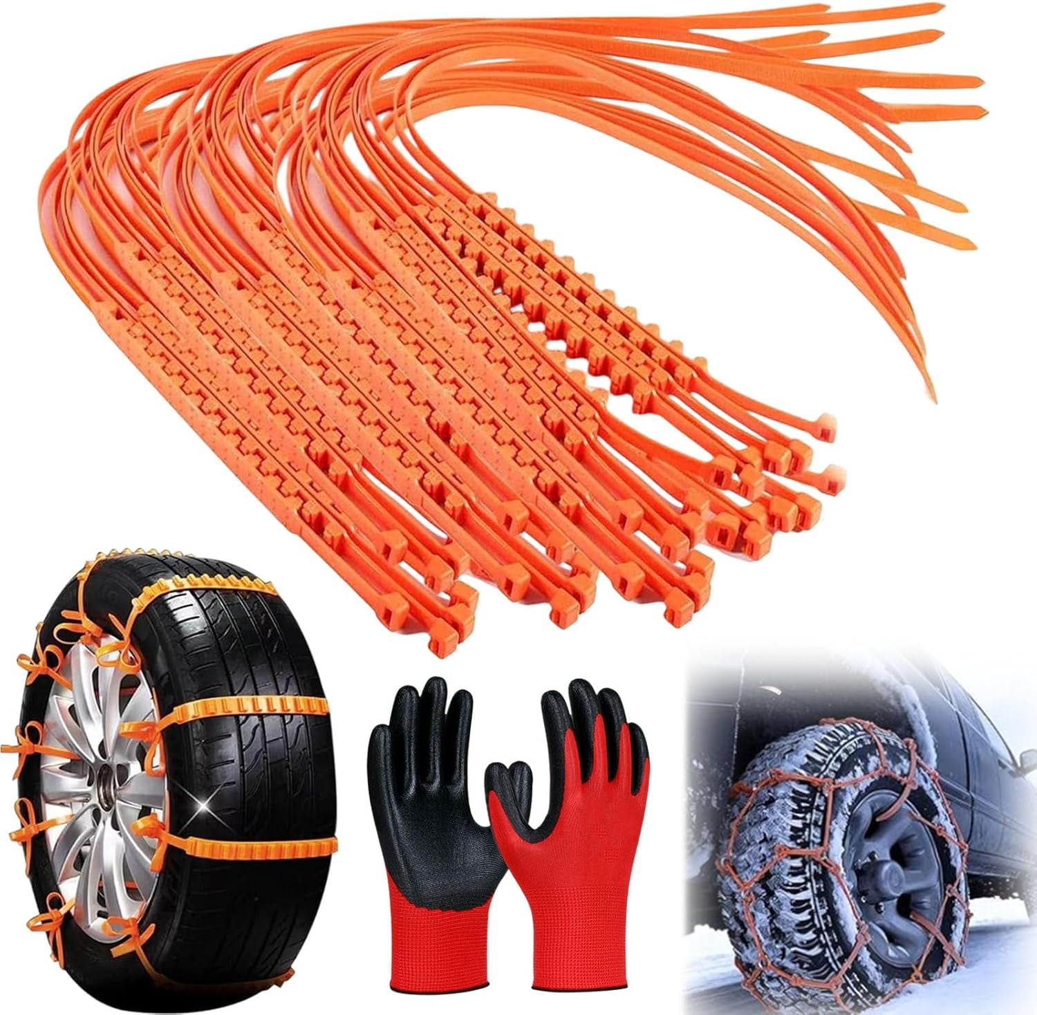 Universal Reusable Anti-skid Nylon Tire Chains, Universal Anti-Skid ...