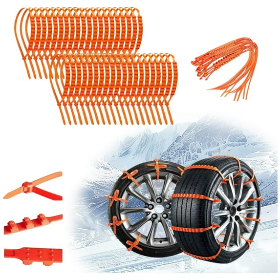 Universal Reusable Snow Tire Chains, 10/20/40PCS Heavy Duty Nylon Anti ...