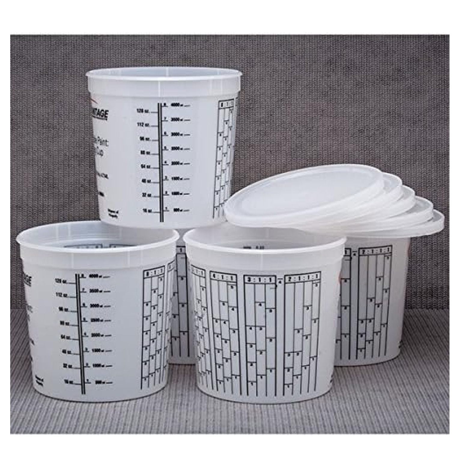 Universal Reuseble Mixing Cups with Measuring Marks 5 - QT 5 PC Set ...