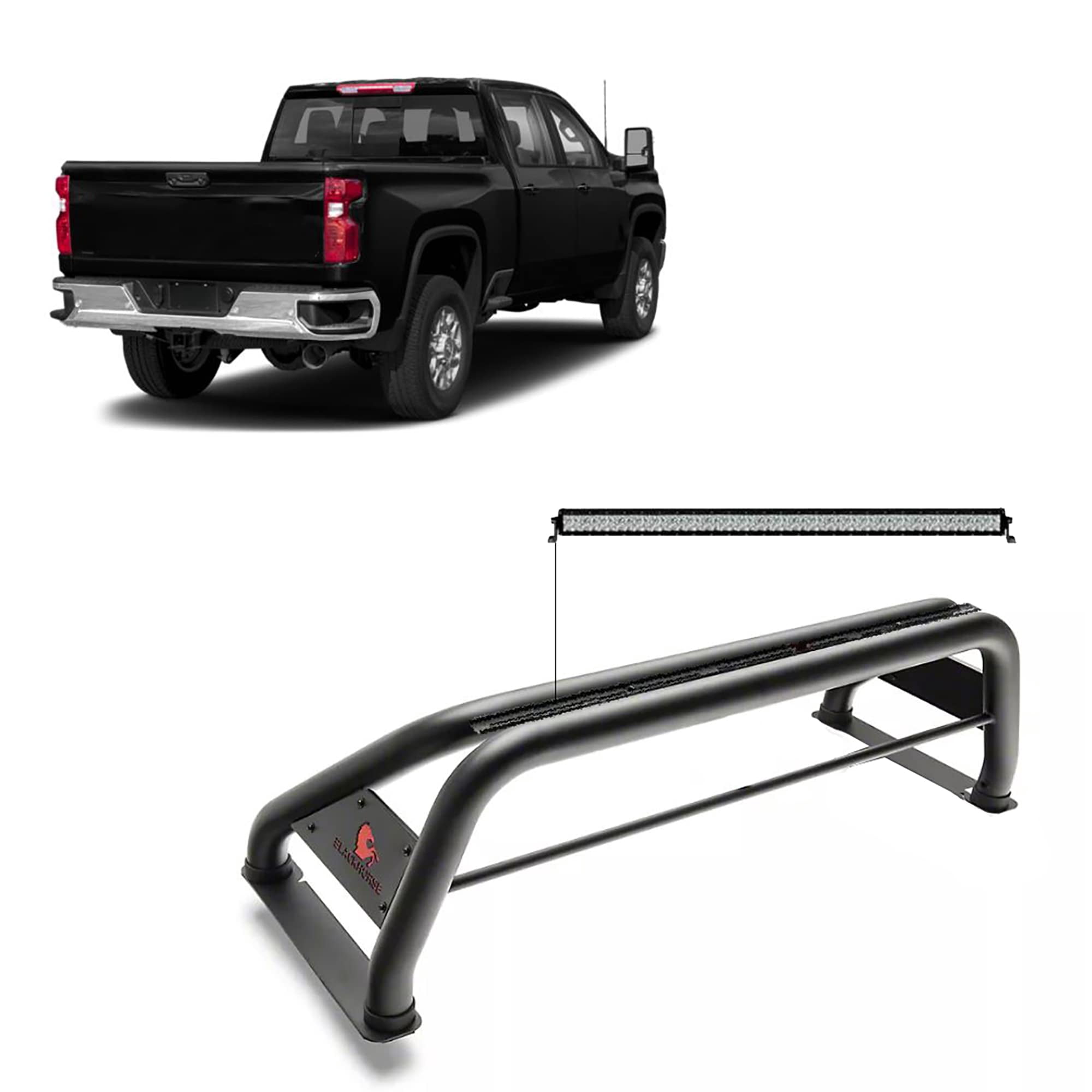 Universal Roll Bar for 1/2 Ton Trucks Compatible with GMC-Ford-Dodge ...