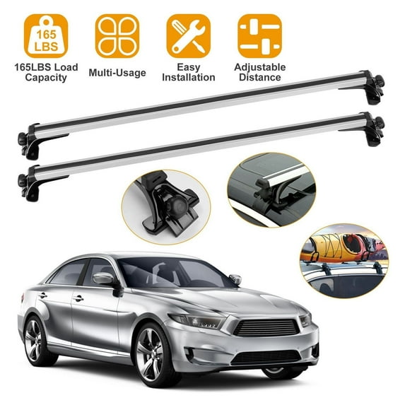 Universal Roof Rack Cross Bars - 47.24in Aluminum Cargo Carrier w ...