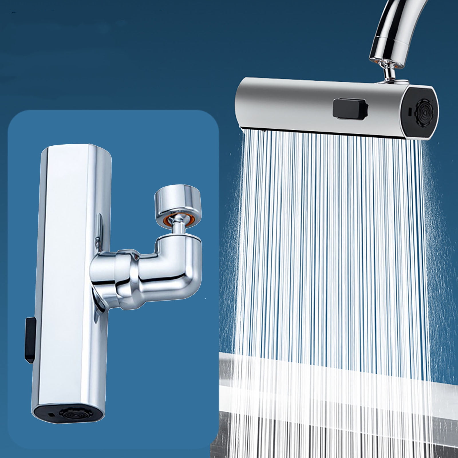 Universal Rotary Faucet Extender, Stainless Steel Water Outlet Booster ...