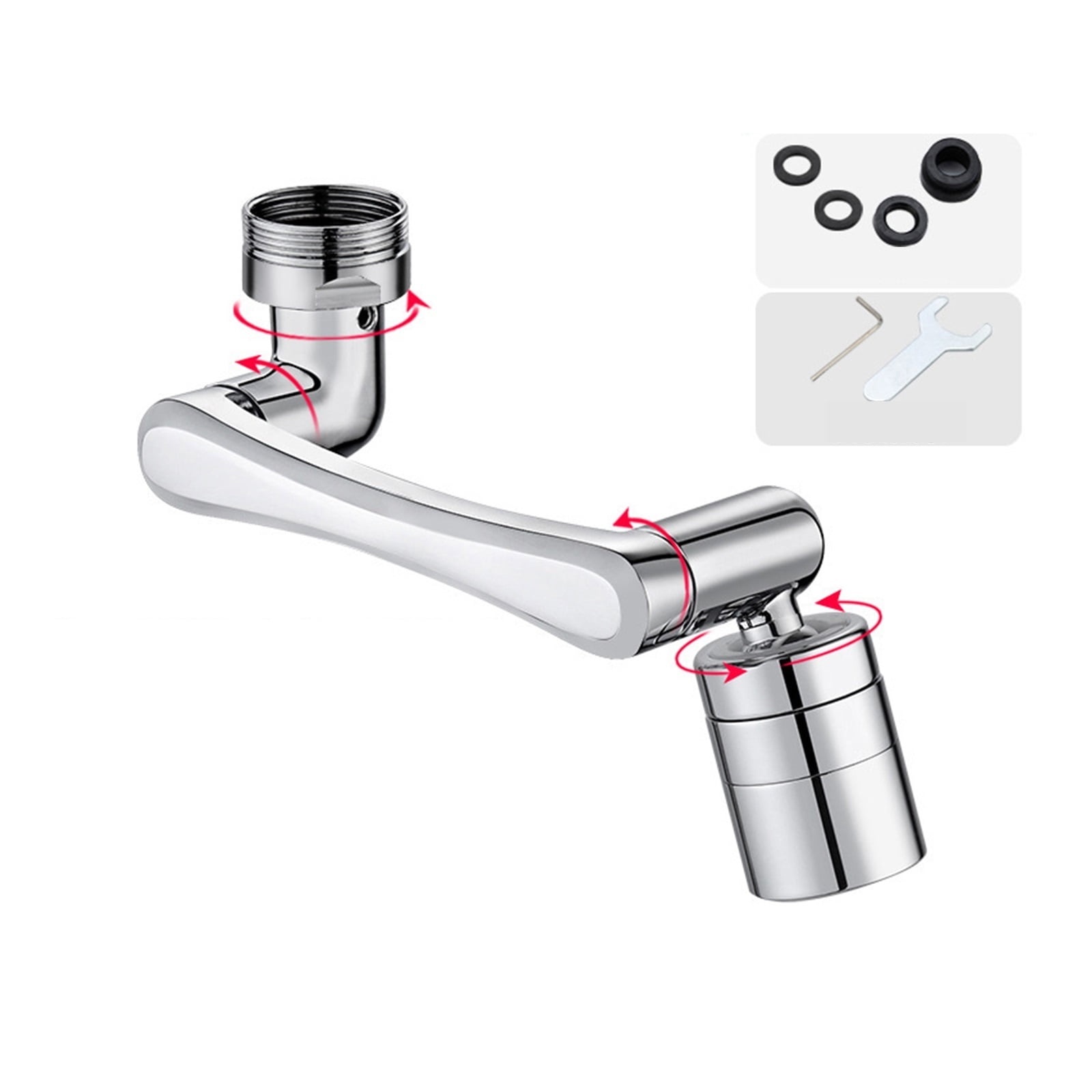 Universal Rotating Faucet Extender 1080 ° Robotic Arm Swivel Extension ...