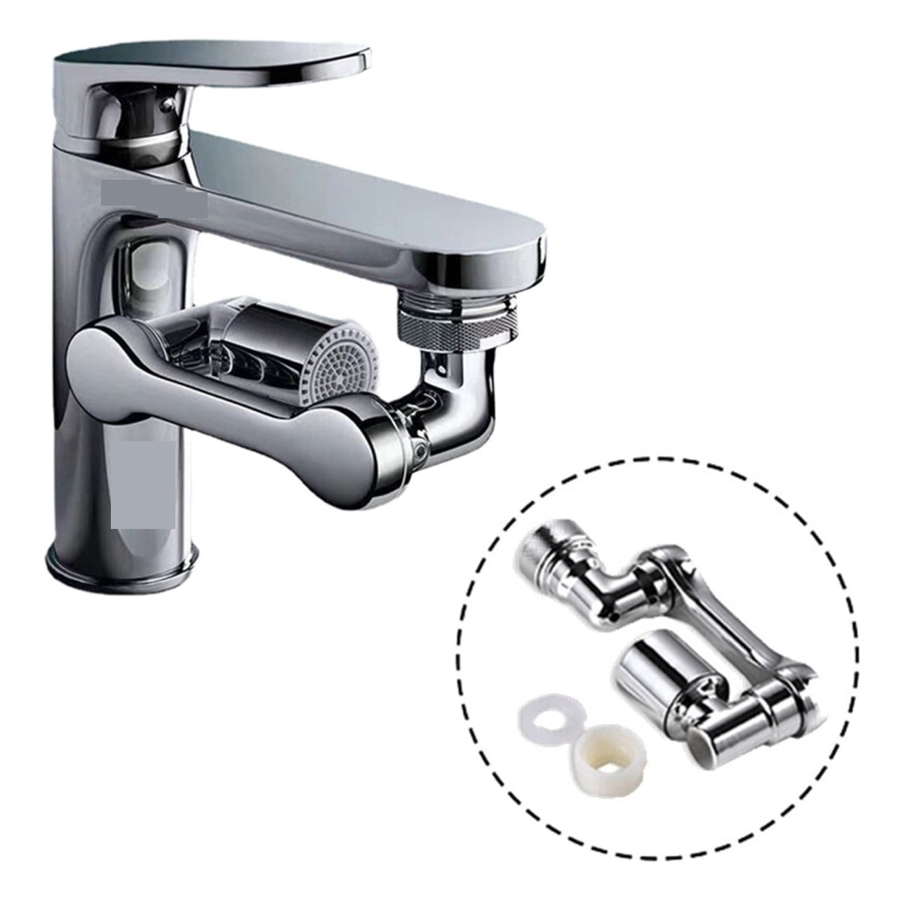 Universal Rotation Faucet Sprayer Head Dual Effluent Washbasin Kitchen ...