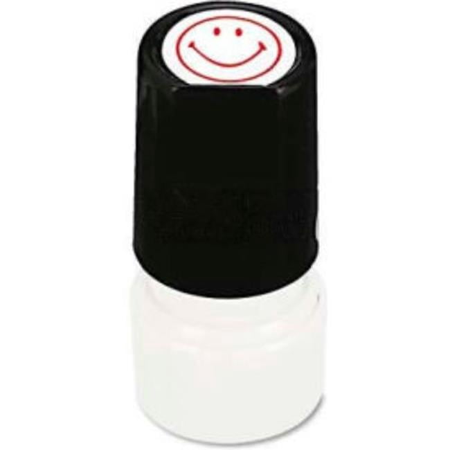 Universal Round Message Stamp - Smiley Face - Pre-Inked & Re-Inkable ...