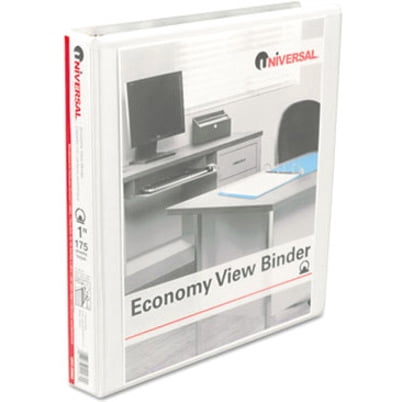 Universal Round Ring Economy Vinyl View Binder, 1in Capacity, , 12/Ctn ...