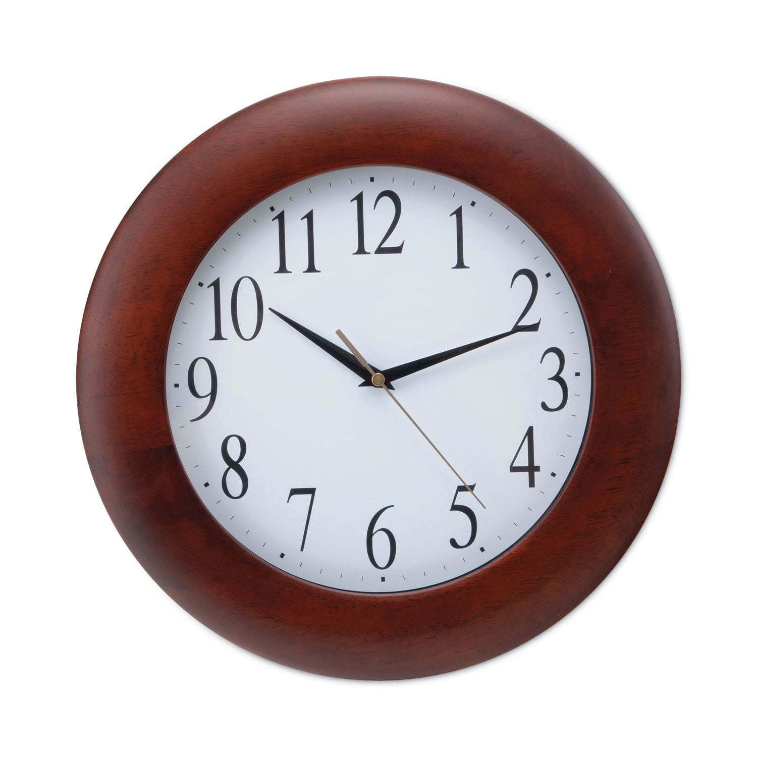 Universal Round Wood Wall Clock 12.75" Overall Diameter, Cherry Case, 1 ...