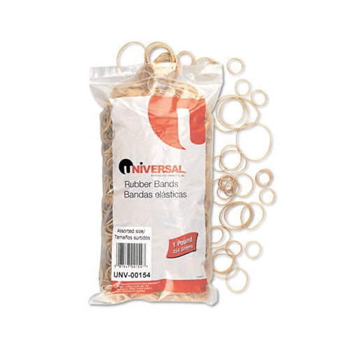 Universal Rubber Bands, Size 54, Assorted Length Sizes, 1lb Pack ...