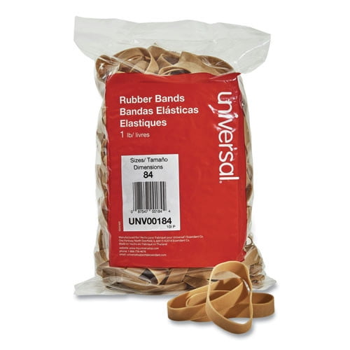 Universal Rubber Bands, Size 84, 3-1/2 x 1/2, 155 Bands/1lb Pack ...