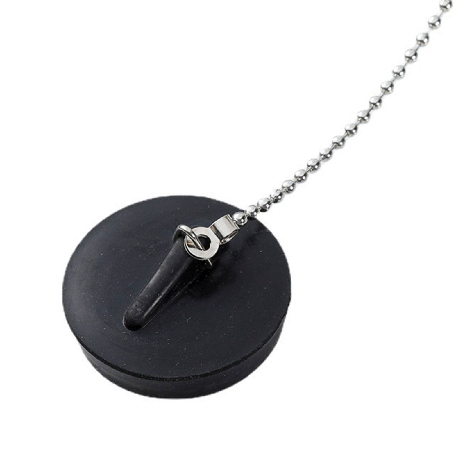 Universal Rubber Bath Plug with Chain Drain Stopper Handy Rubber Bath ...