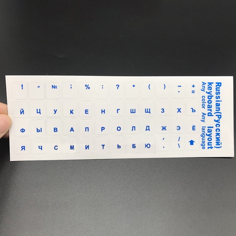 Universal Russian Transparent Keyboard Stickers For Laptop Letters ...