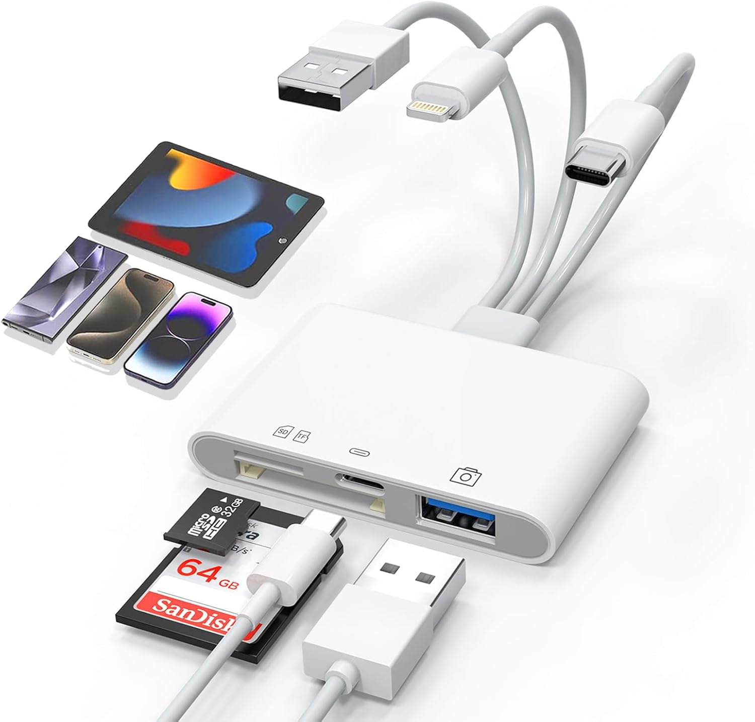 Universal SD Card Reader for iPhone/Mac - Upgraded TypeC(Data ...