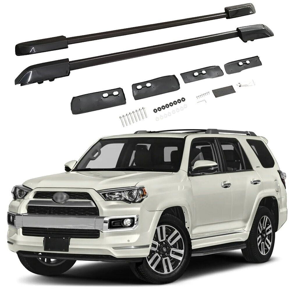 "Universal SUV Roof Rack Side Rails - Heavy-Duty Black Aluminum Cargo ...