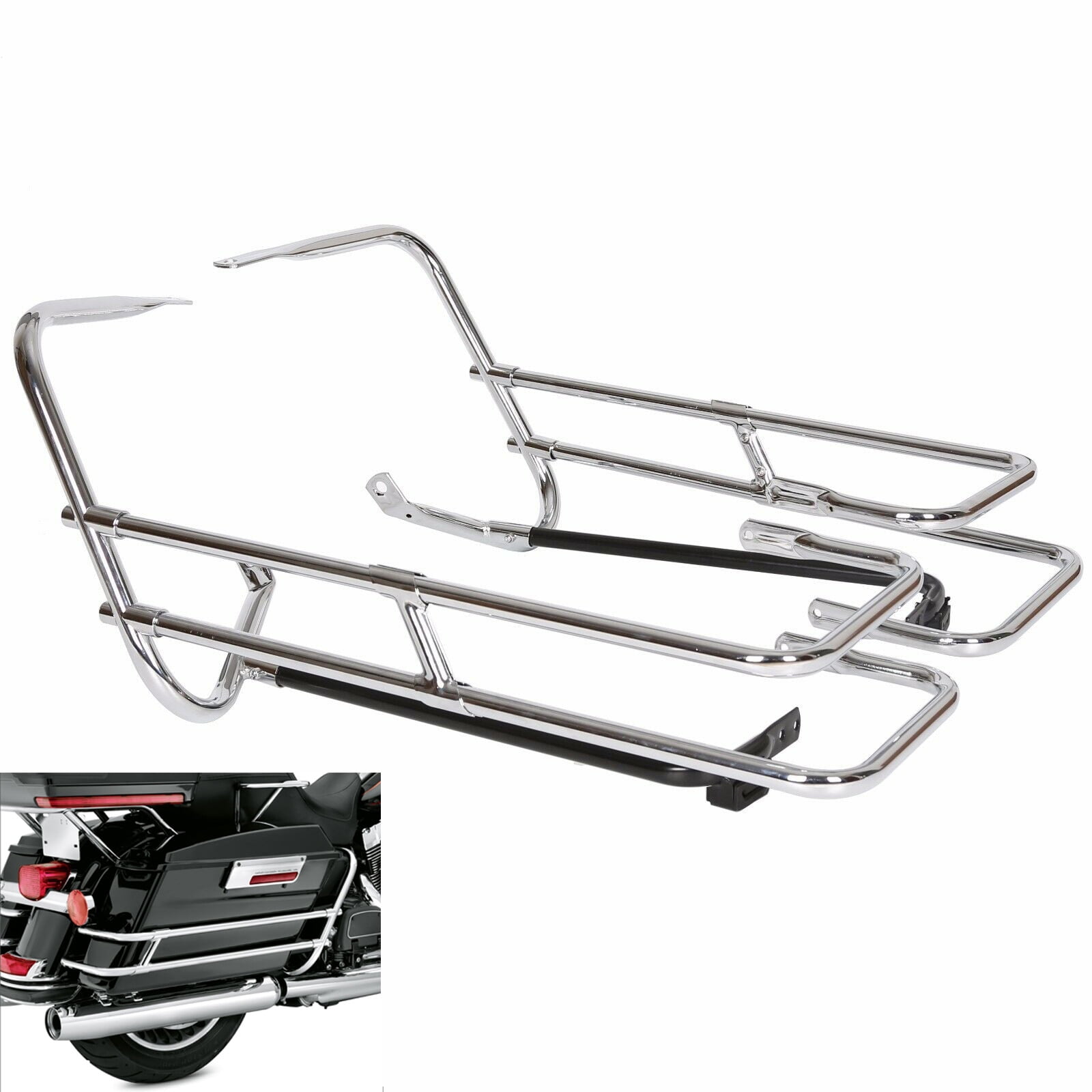 Universal Saddlebag Guard Rails - Compatible with 1997-2008 Touring ...