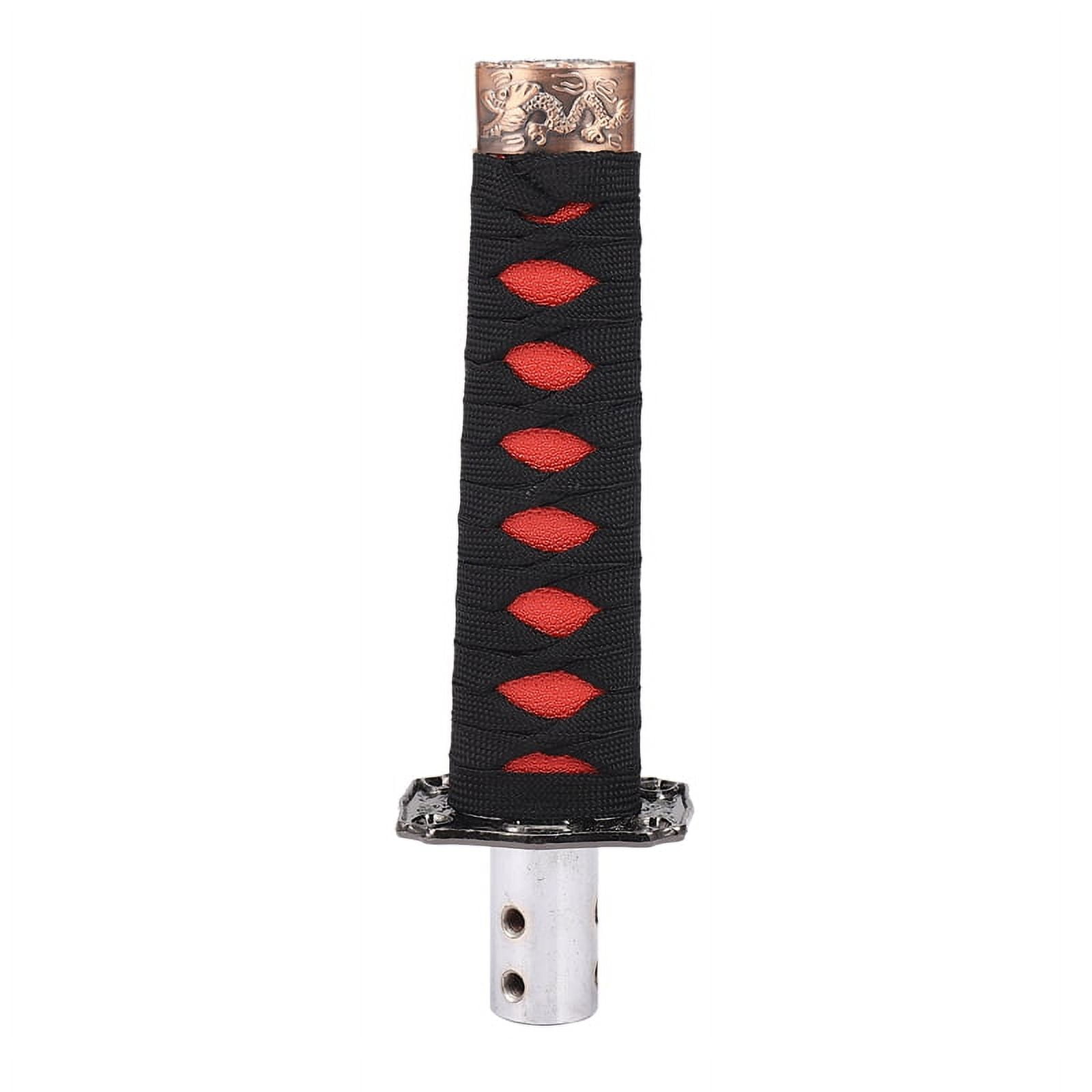 Universal Samurai Sword Gear Shift Knob Shifter Katana Metal Black+Red ...