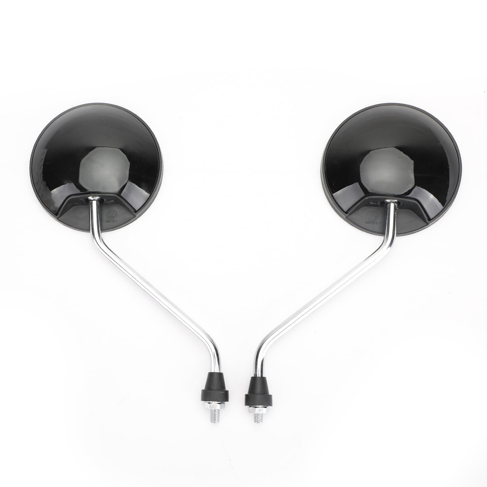Universal Scooter Moped Mirrors 8mm Black For Vespa Piaggio Liberty 50 ...
