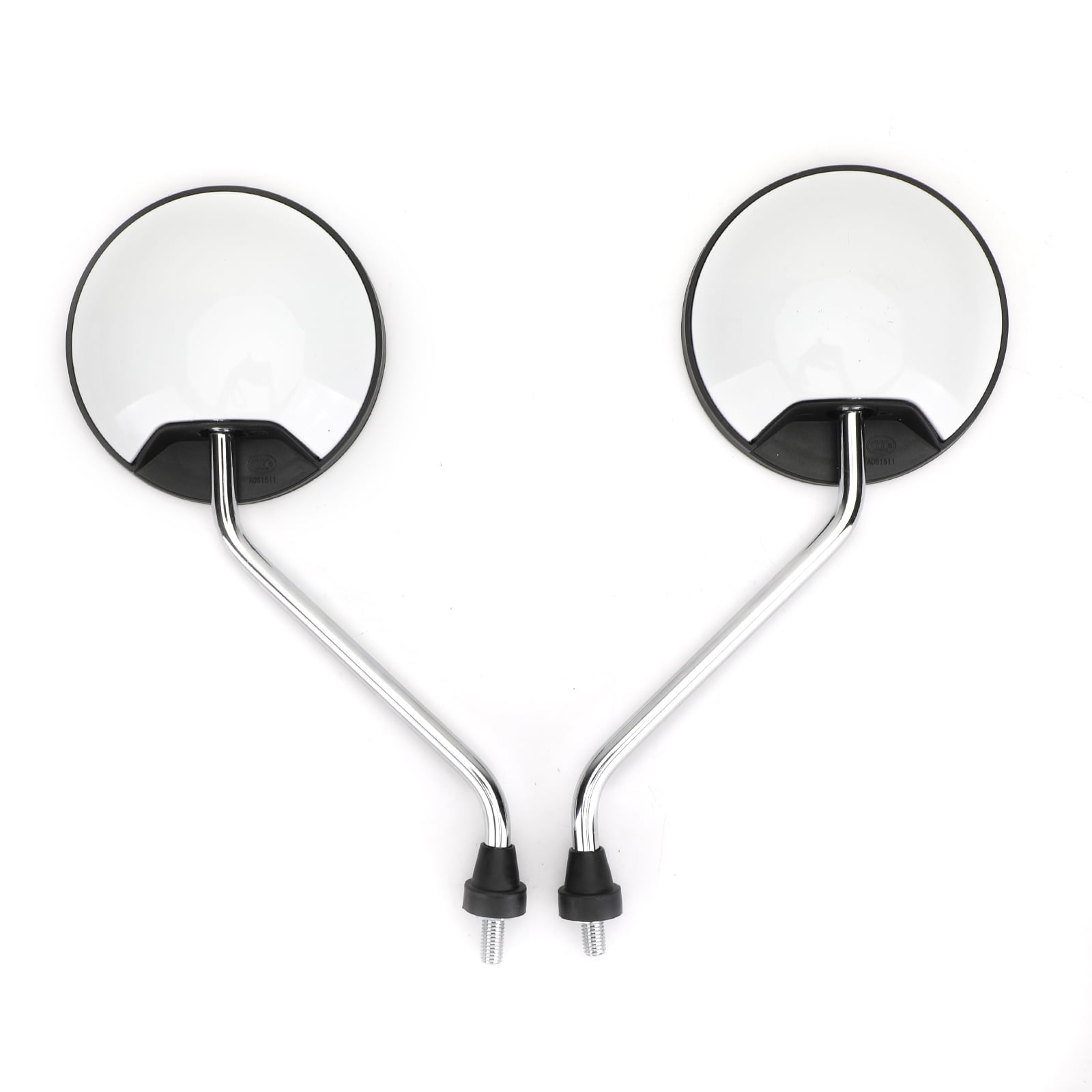 Universal Scooter Moped Mirrors 8mm White For Vespa Piaggio Liberty 50 ...