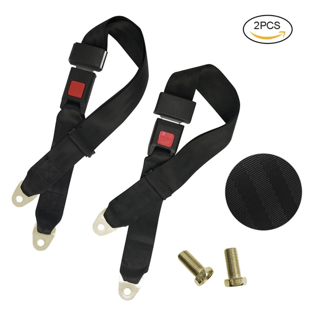 Universal Seat Belt Lap Golf Cart Seat Belts Set of 2 Black - Walmart.com